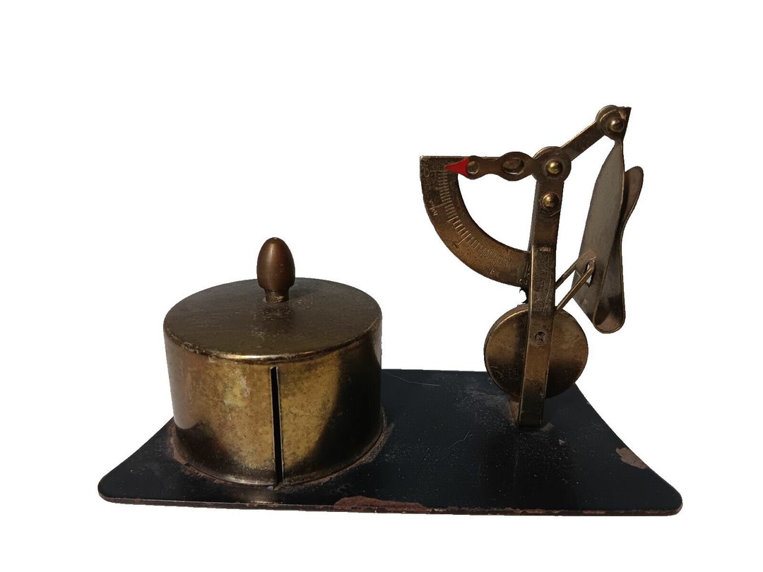 Metal Postal Letter Scale and Postage Stamp Roll Holder Dispenser ...