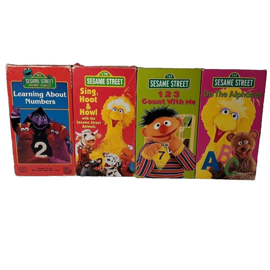 Lot of 4 Sesame Street Kids VHS Do the Alphabet Count With Me Sing Howl ...