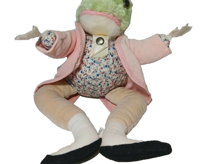 Vintage Beatrix Potter Mr Jeremy Fisher Frog Stuffed Animal Plush 11 ...