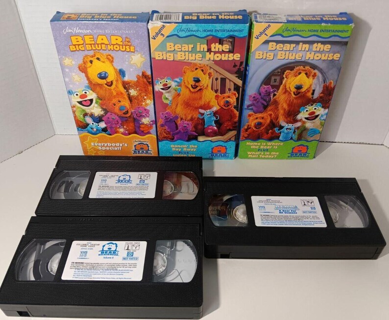 Bear in the Big Blue House VHS Lot of 6 Kids Shows - Etsy