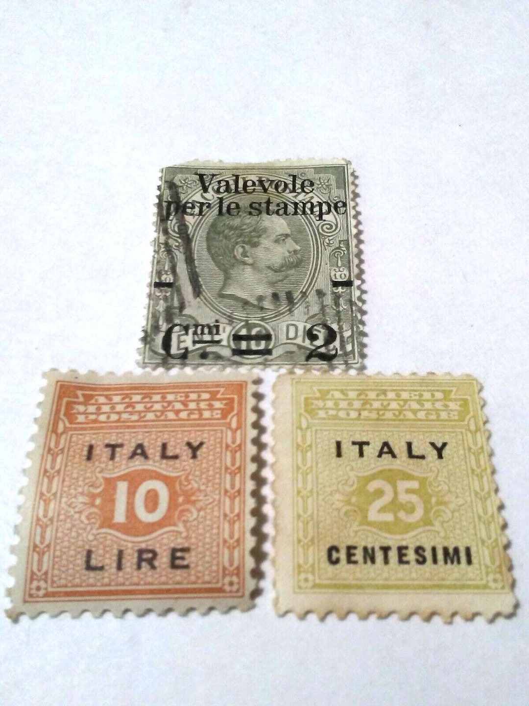 Italy Postage Stamp Lot of 3 WWII, Italian Areas Under Allied Military ...