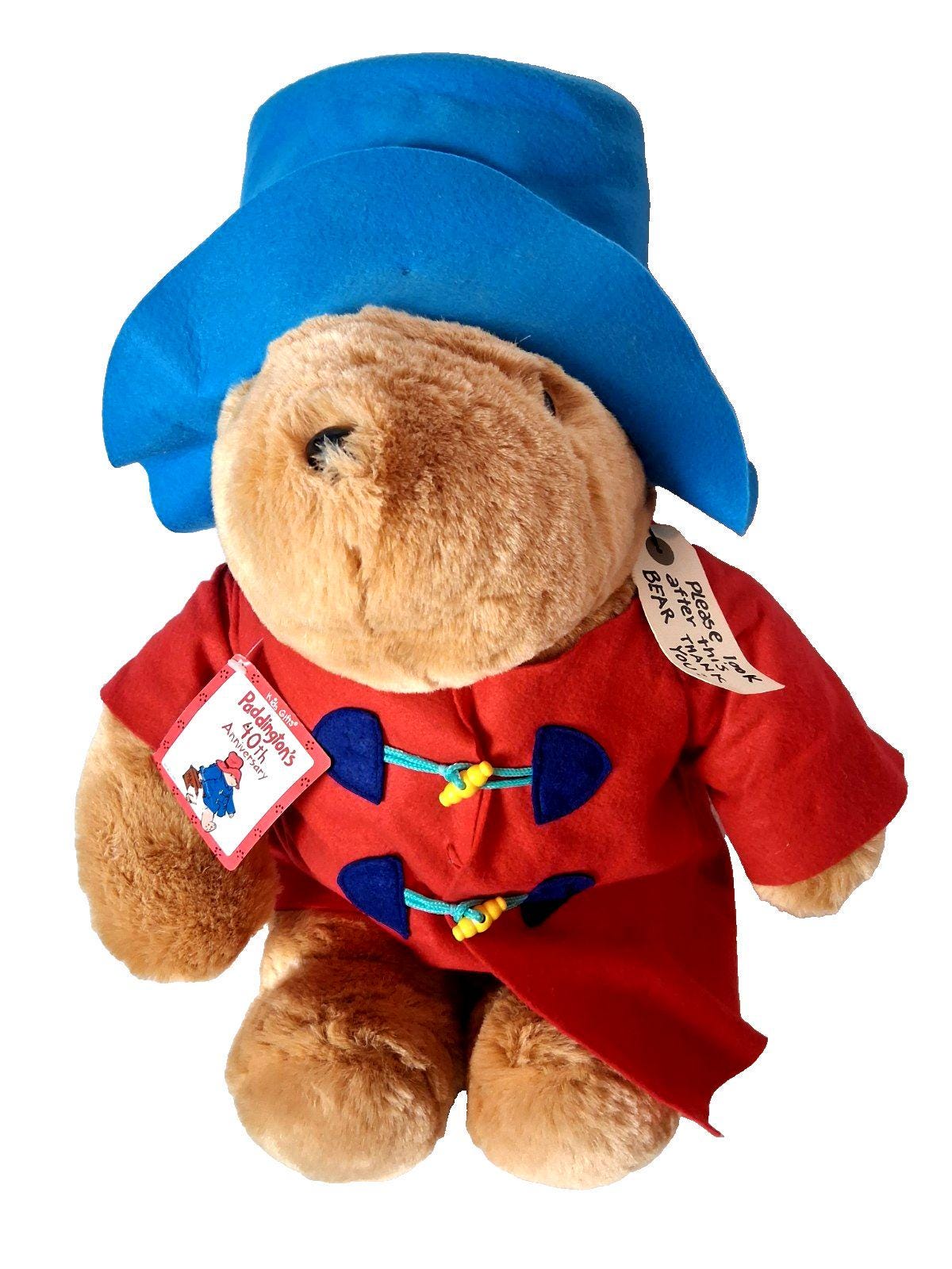 Paddington Bear Plush 40th Anniversary W/tags Red Coat Kids Gifts Very ...