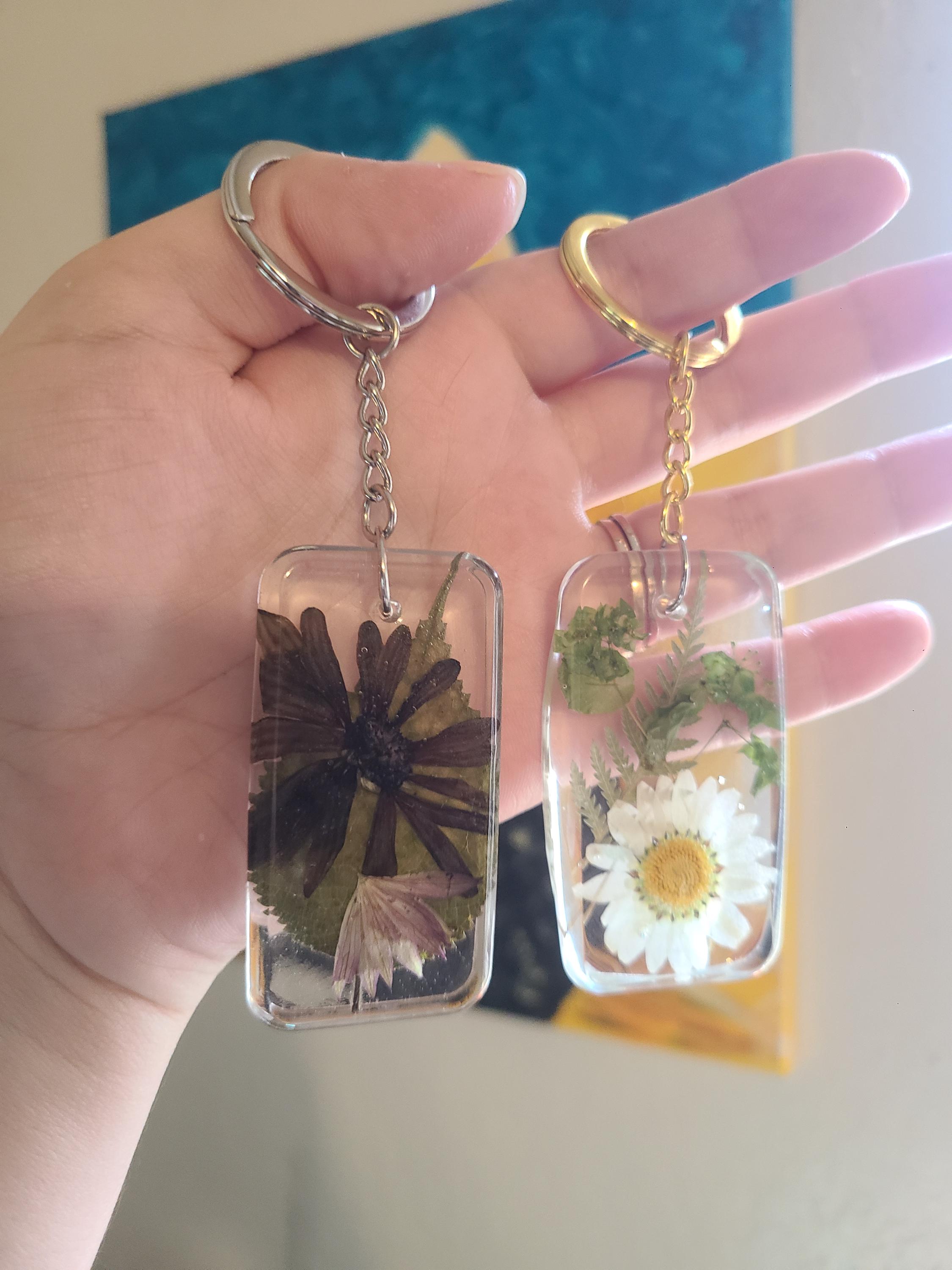 Dried Flower Floral Keychain - Etsy