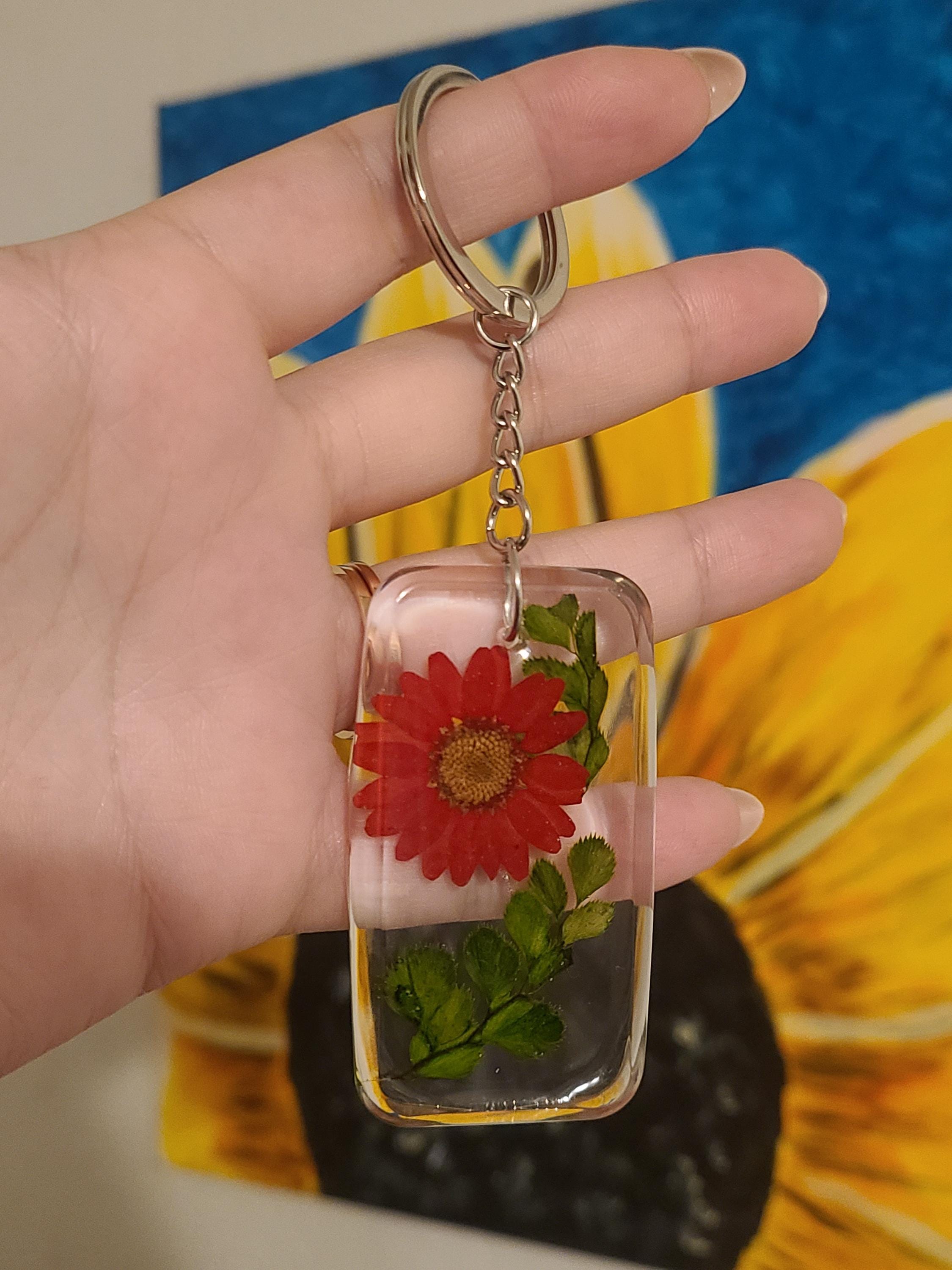 Dried Flower Floral Keychain - Etsy