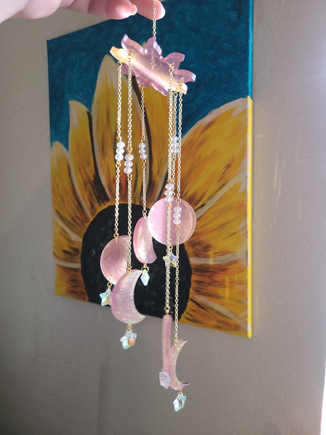Resin Moon Phase Suncatcher - Etsy