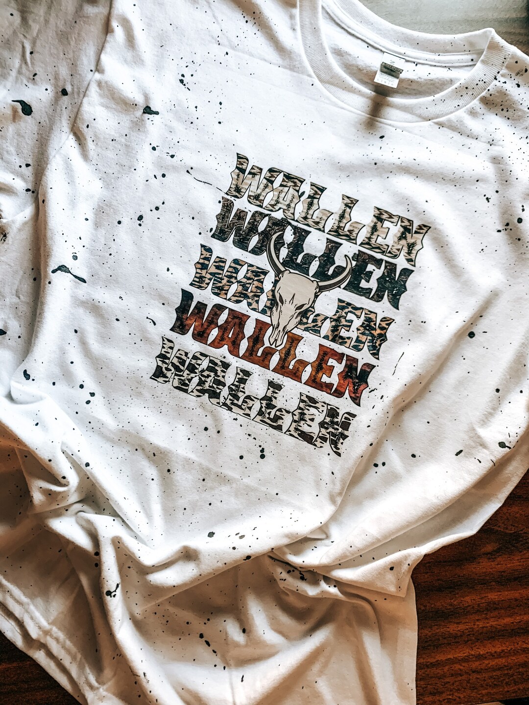 Wallen Cow Hide Paint Splatter Tee - Etsy