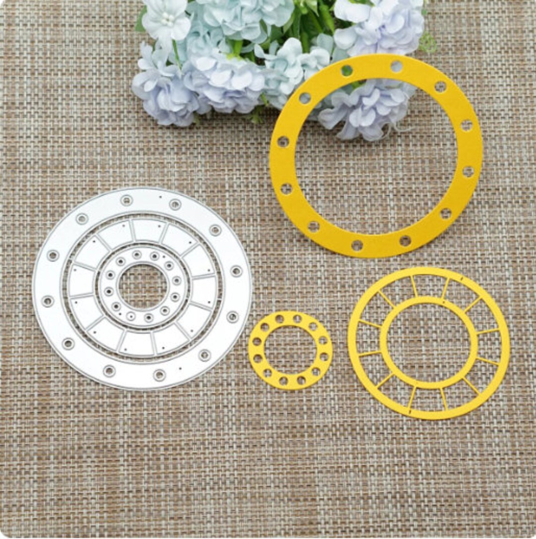 Circle Die Set 3 Pc. Porthole Picture Frame Gear MD822 - Etsy