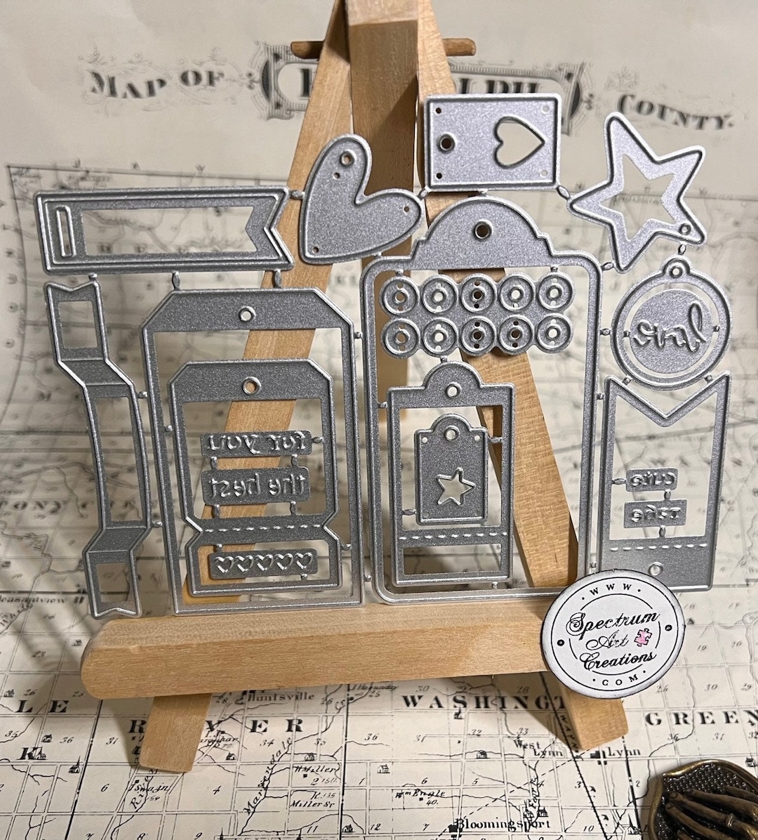 Metal Die - Tabs, Tags, Banner, Star, Heart, Hole Reinforcer. MD554 - Etsy