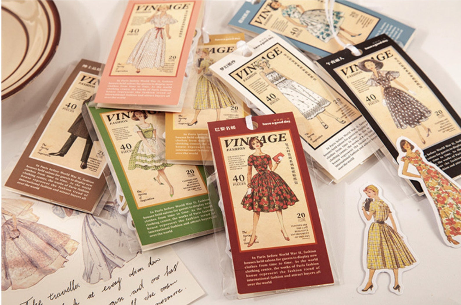 Vintage Fashion Sticker Pack. Each Pack Contains 40 Pieces. 5 STYLES - Etsy