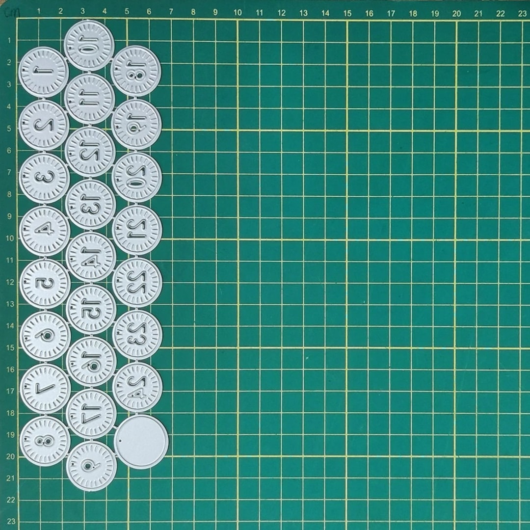 1-24 Numbers Round Frame Metal Cutting Die MD615 - Etsy