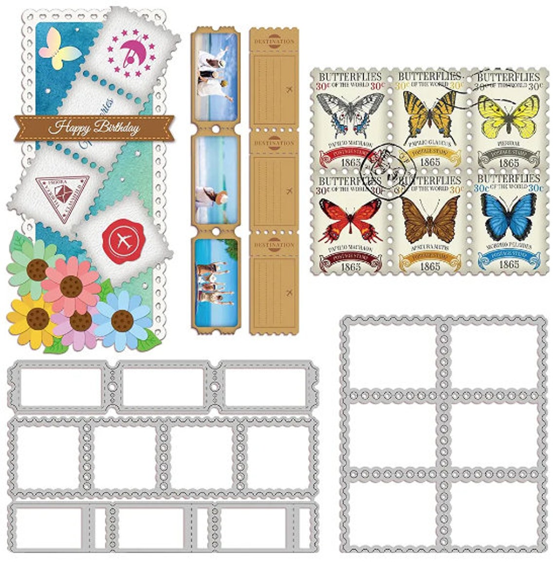 Stamps Tickets Frame Metal Cutting Dies MD731 - Etsy