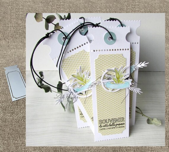 Metal Die Large Tear Ticket With Panel MD325 | Etsy