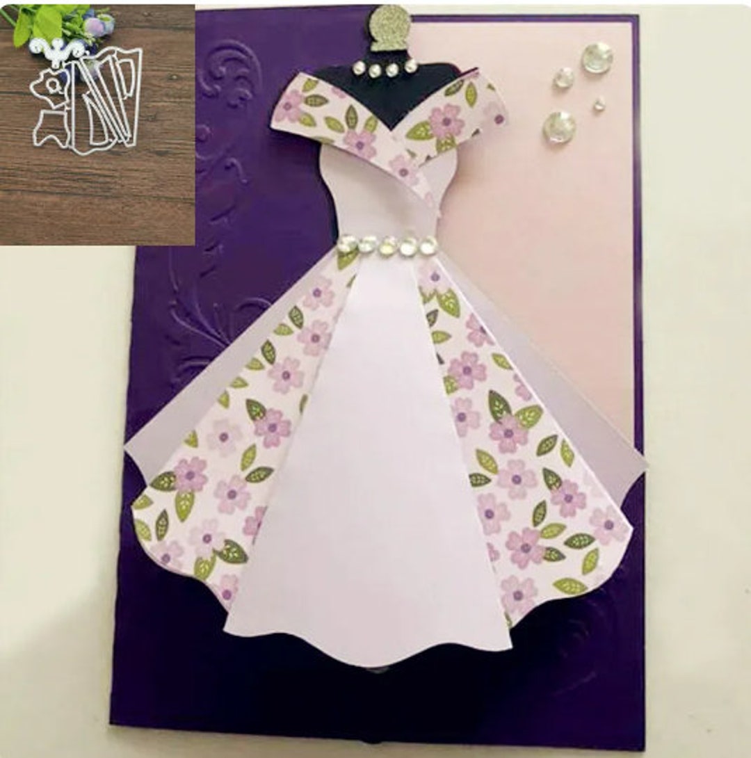 Dress With Stand Metal Cutting Dies 9pc Set MD715 - Etsy