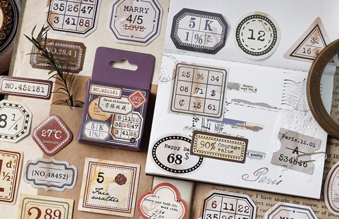 Vintage Label Sticker Box. Ephemera - Etsy