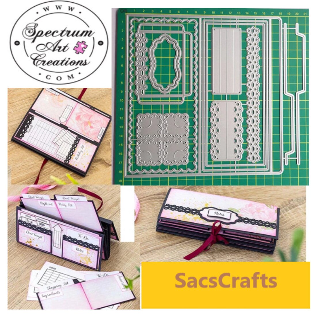 Calendar Memo Cards Storage Wallet Metal Cutting Die MD671 - Etsy