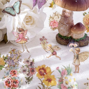 45pcs/box Waterproof Fairy Butterfly Stickers Vintage Flower Elfin ...