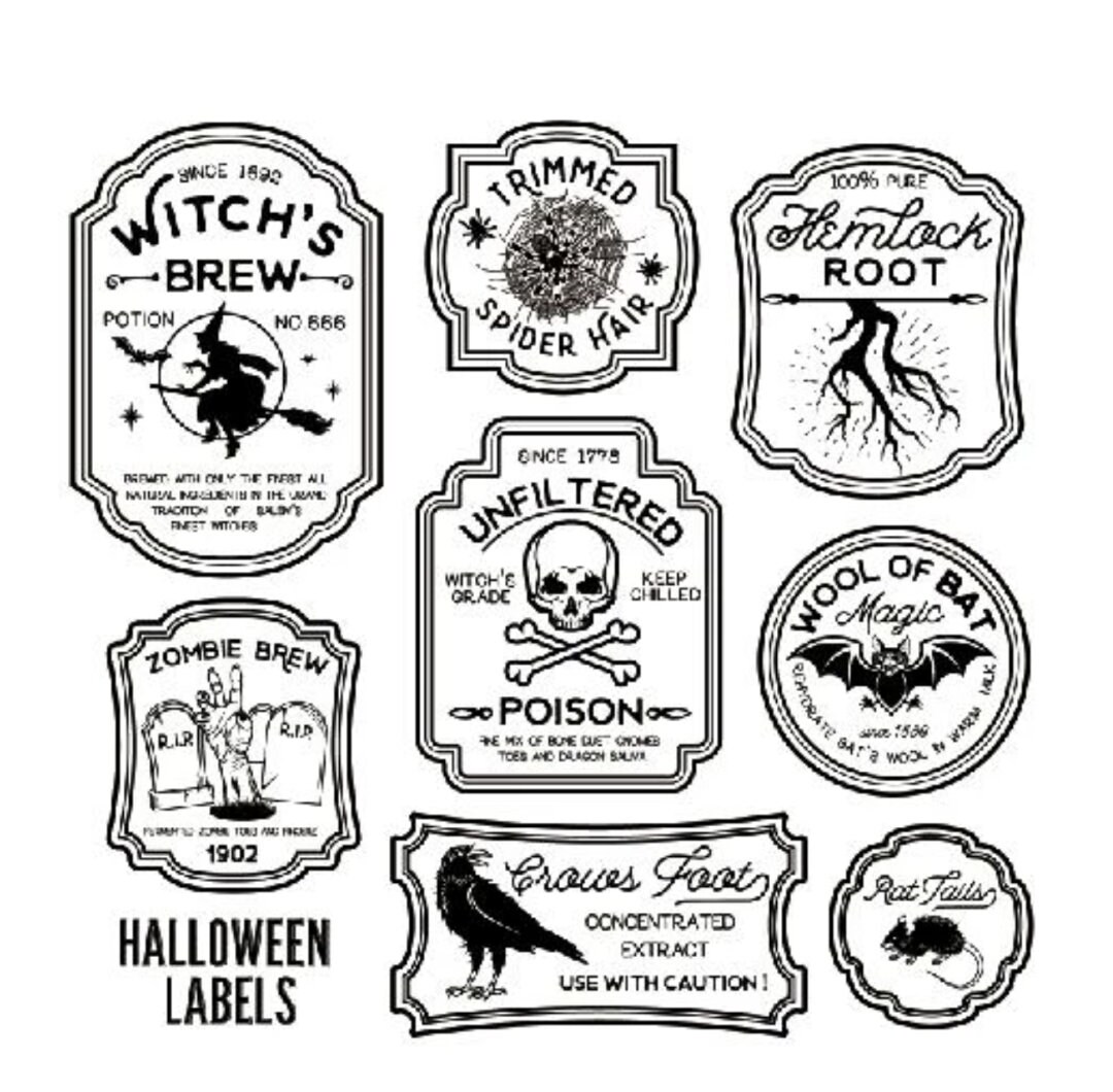 Stamp Set Potion Labels. This Great Set Includes 9 Full Size - Etsy