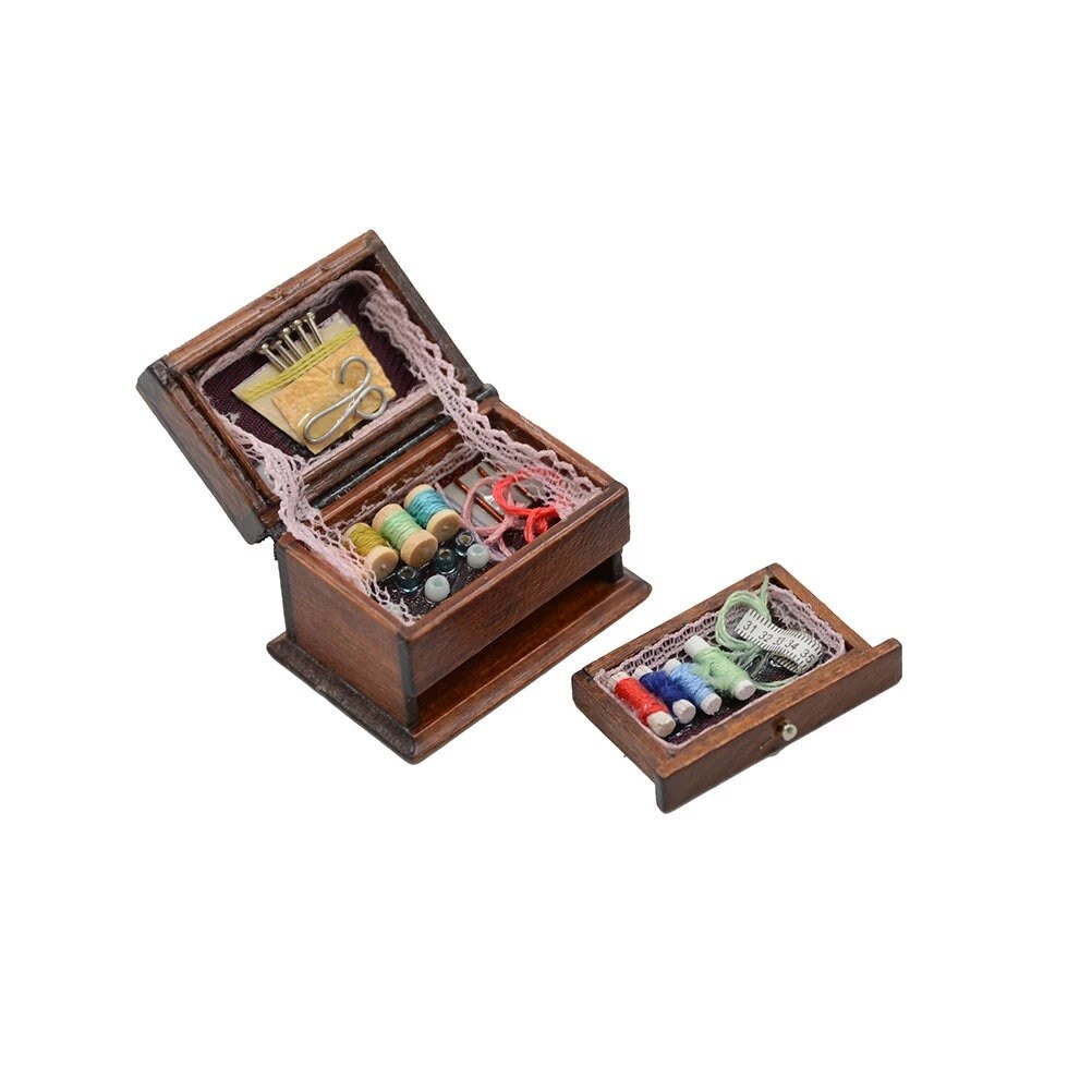 Vintage Sewing Needlework Needle Kit Box Dollhouse Miniature - Etsy