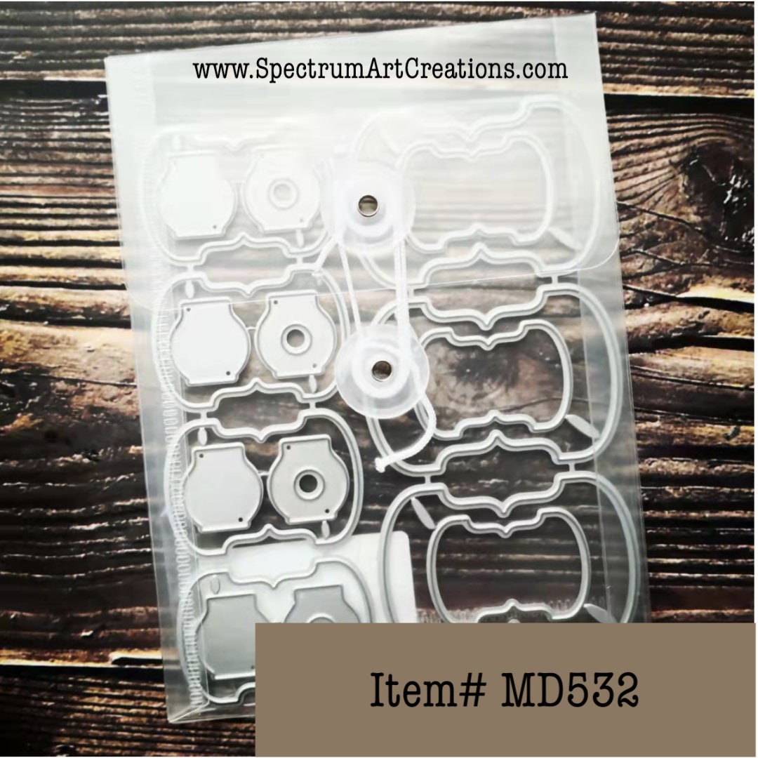 Whale Tail Die Tab & Hole Reinforcer Metal Die Set 14 Pieces MD532 - Etsy