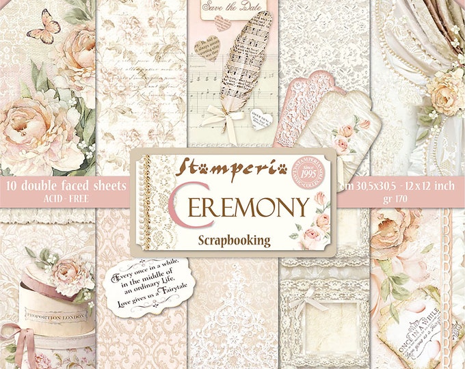 Stamperia Double-sided Paper Pad 12"x12" 10/pkg-ceremony, 10 Designs/1 ...