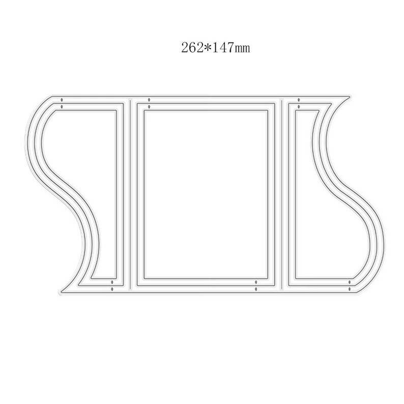 Curvy Gatefold Card Border Metal Cutting Die MD585 - Etsy