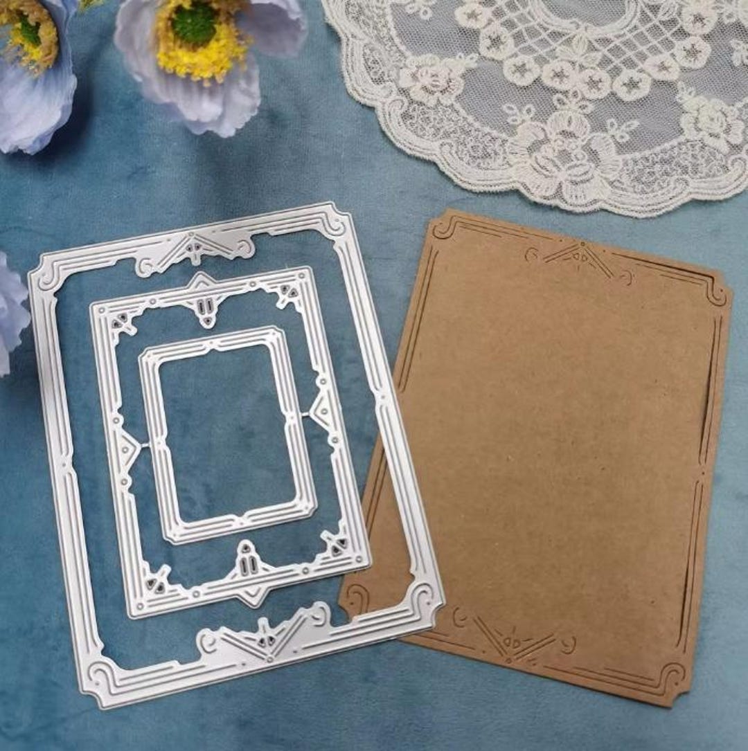 Border Frame Christmas Card Making Cutting Die Set MD862 - Etsy