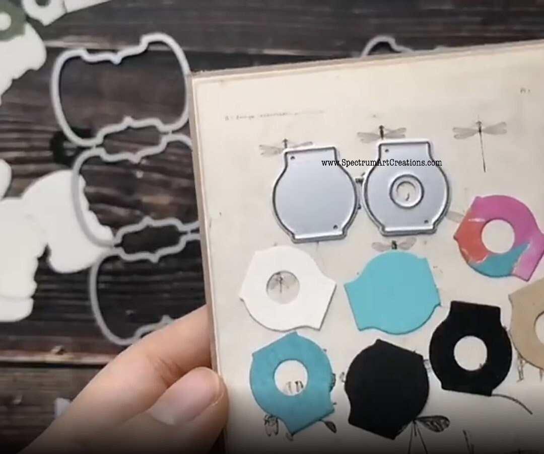 Whale Tail Die Tab & Hole Reinforcer Metal Die Set 14 Pieces MD532 ...