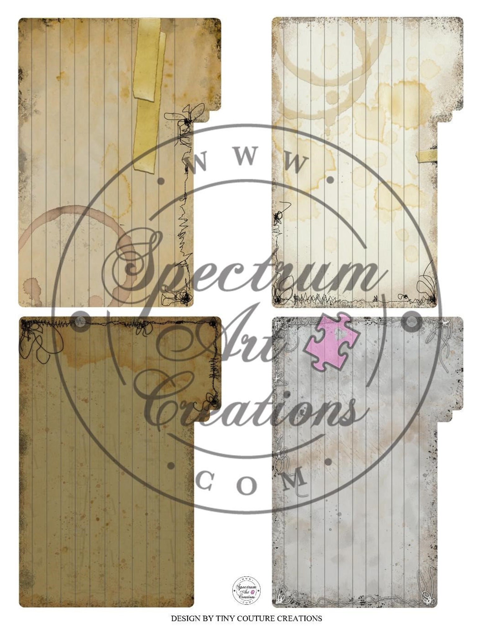 Neutral Index Cards Digital Downloads 6 Sheets - Etsy