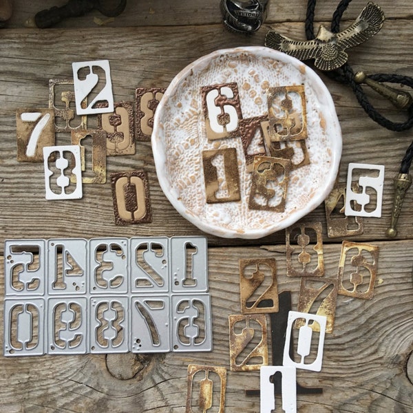 Metal Die Cut Numbers - Etsy