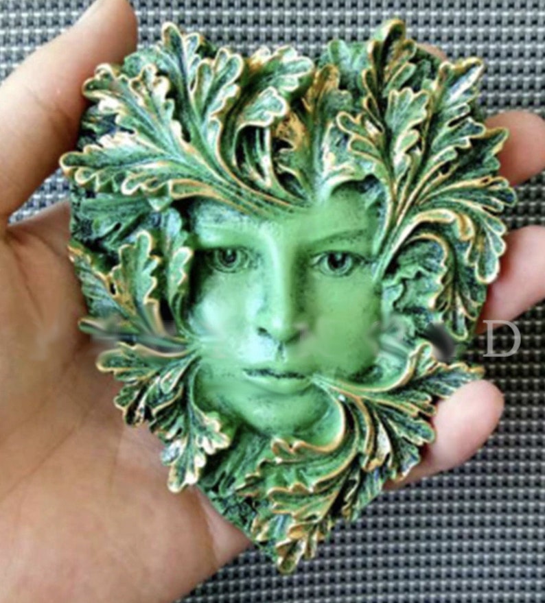 Silicone Mold Girl Face With Heart Leaf . M127 - Etsy