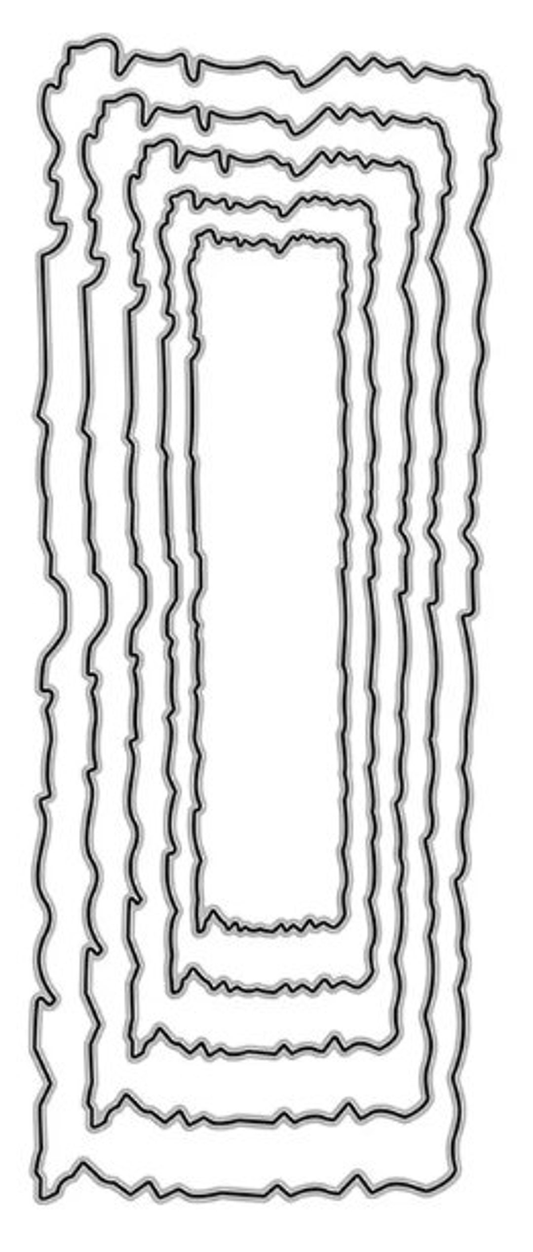 Torn Edge Slimline Rectangle Deckled Metal Cutting Die Set MD845 - Etsy