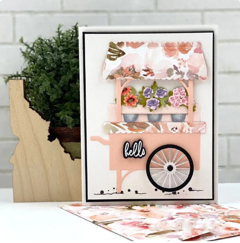 Market Carts Flower Cart Kiosk Metal Cutting Dies MD789 - Etsy