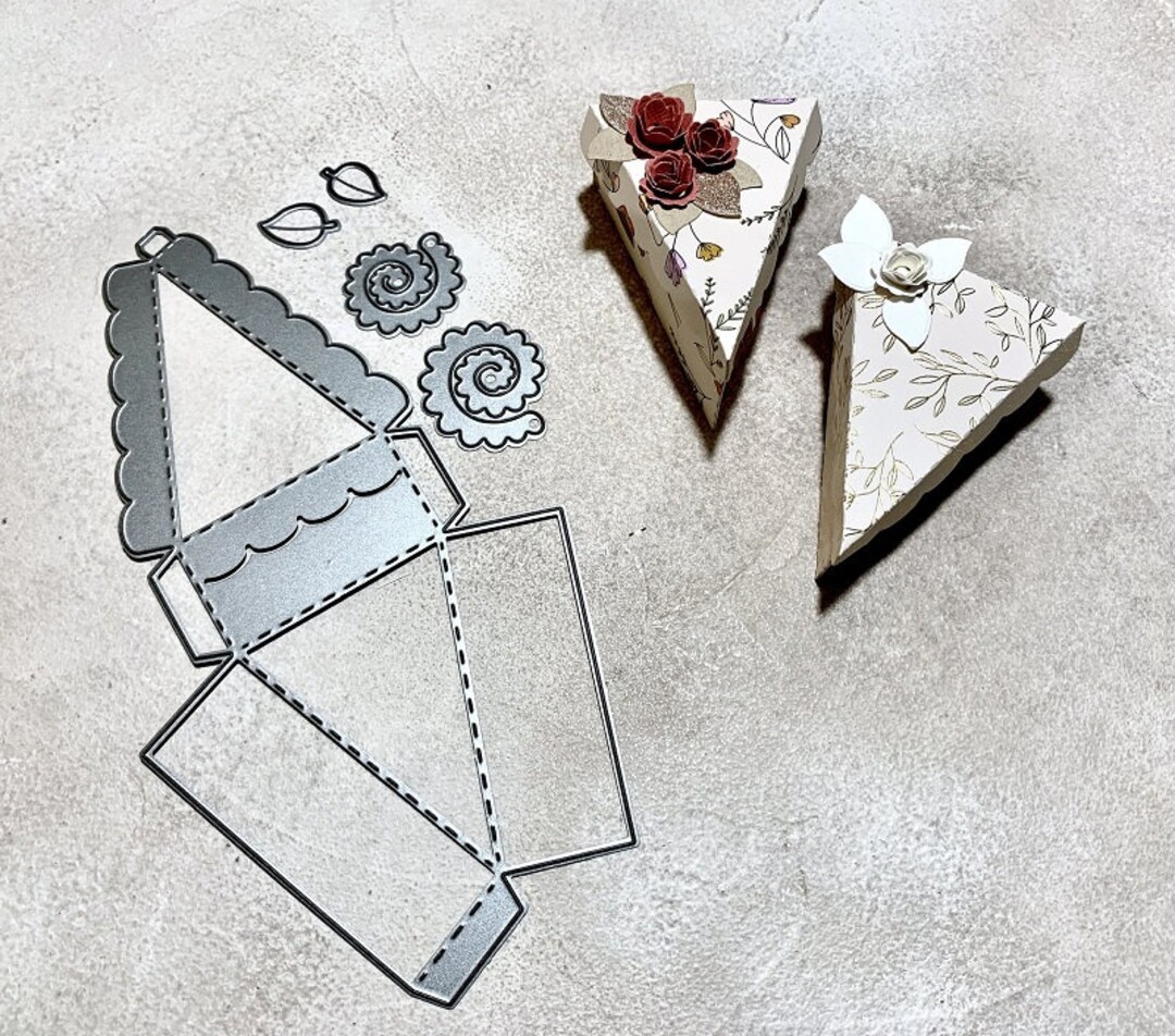 Cutting Die Pie Shape Gift Box With Many Embellishments MD580 - Etsy
