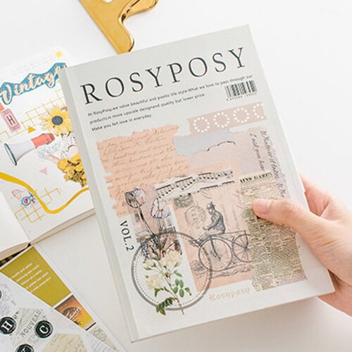 Washi Sticker Book 20 Pages With Hundreds of Pre-cut Vintage - Etsy