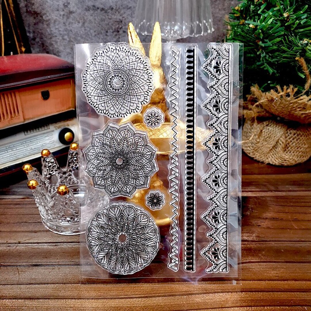 Vintage Transparent Stamp Set, Silicone Clear Stamps CAS84 - Etsy