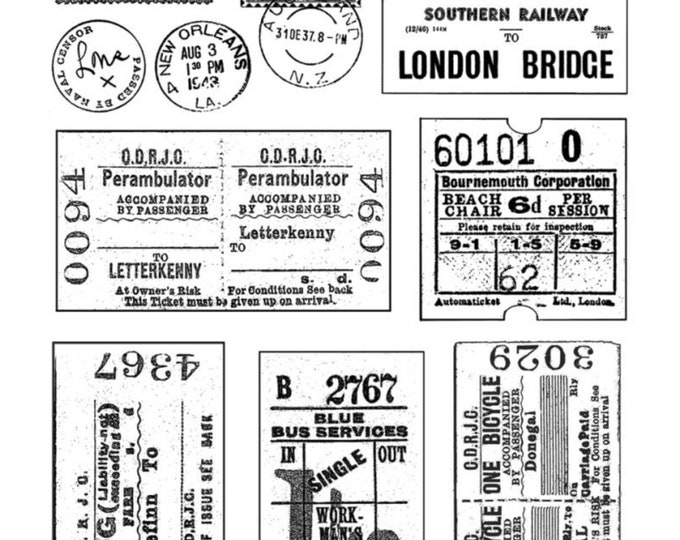 Clear Acrylic Stamp Tickets, Stamps, Air Mail.. Full Stamp Size 6x4 ...