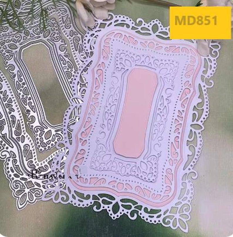 Lace Rectangular Frame Metal Cutting Dies 5 Pc. Set - Etsy