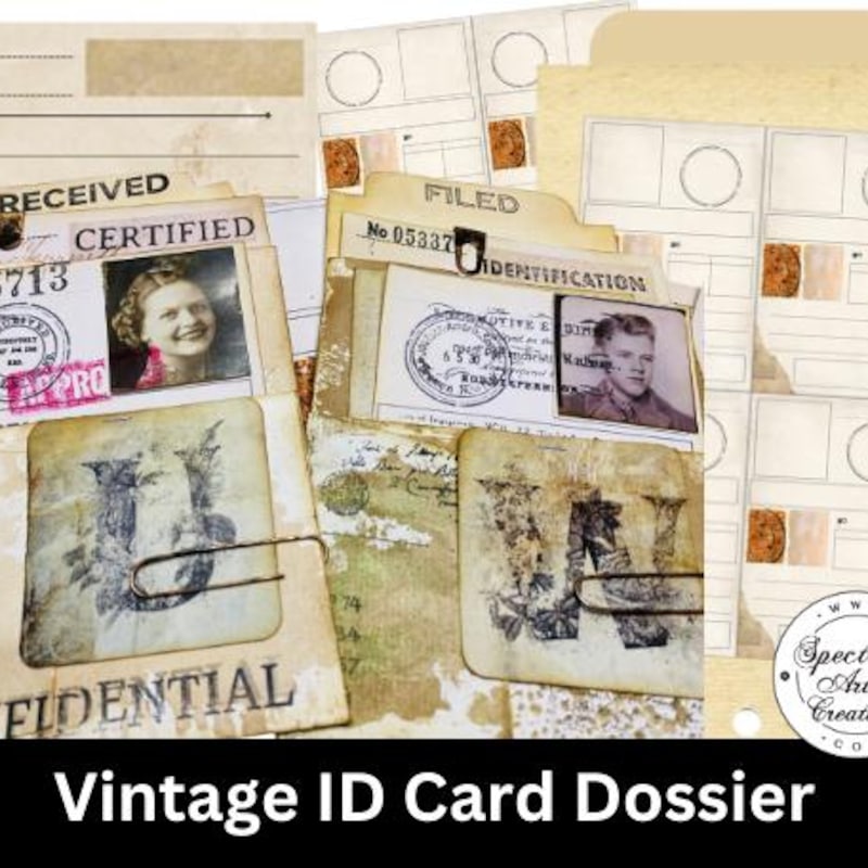 Vintage Identification Cards - Etsy