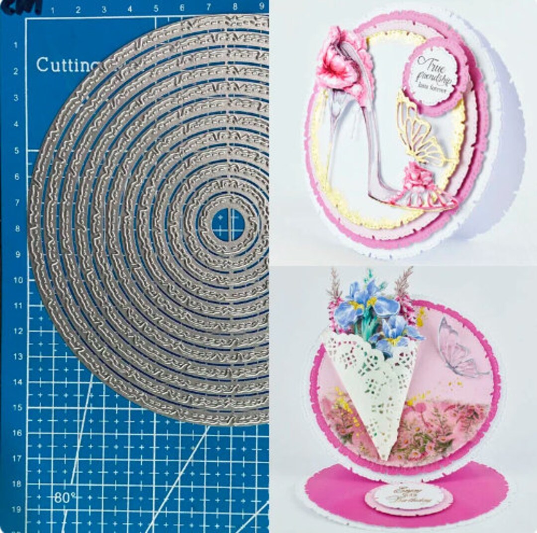 Deckled Edge Nested Circle Die Set 12 Pcs. MD786 - Etsy