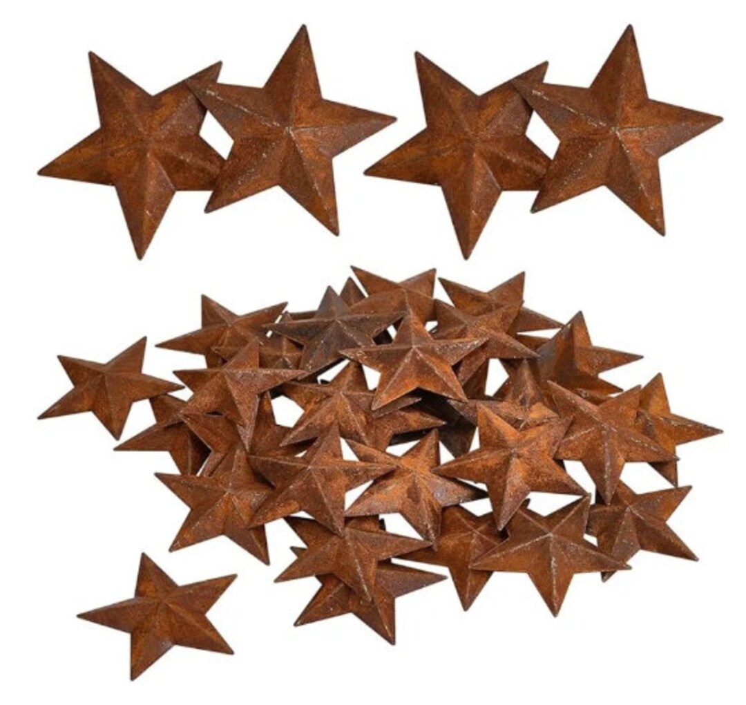 Rusty Barn Stars Antique Metal 30PCS 1 Inch - Etsy