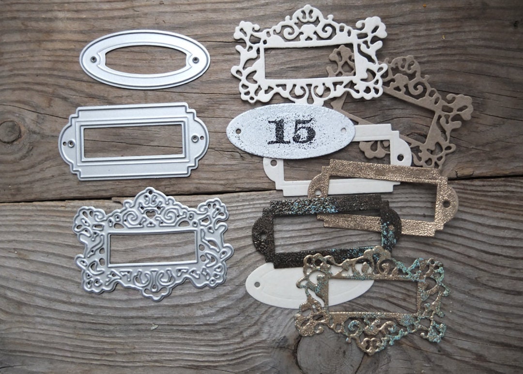 Metal Die Labels & Plates. Set Includes 3 Pieces MD320 - Etsy