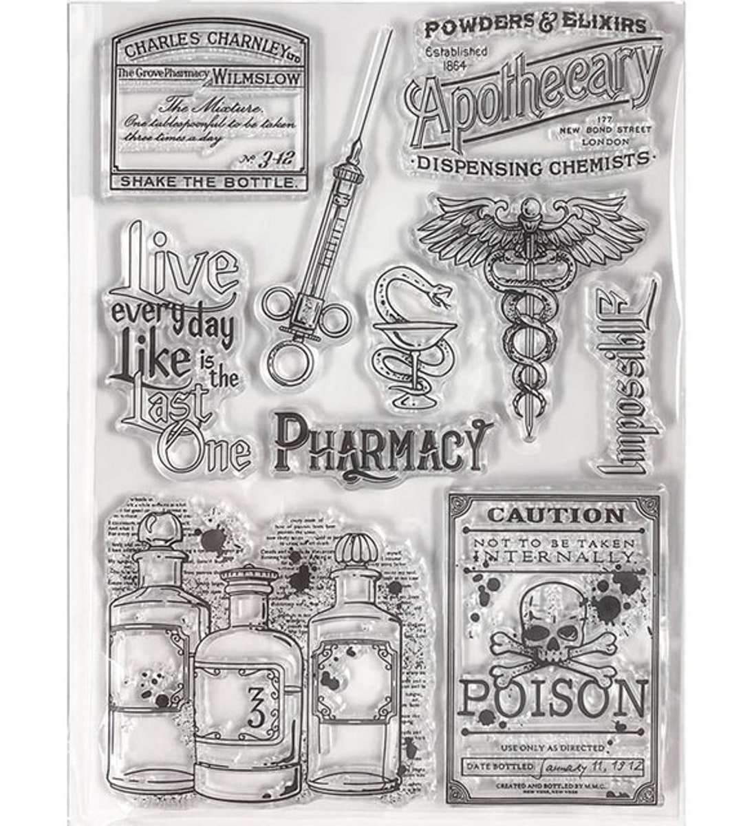 LABORATORY 2022 New CLEAR STAMP CAS93 - Etsy