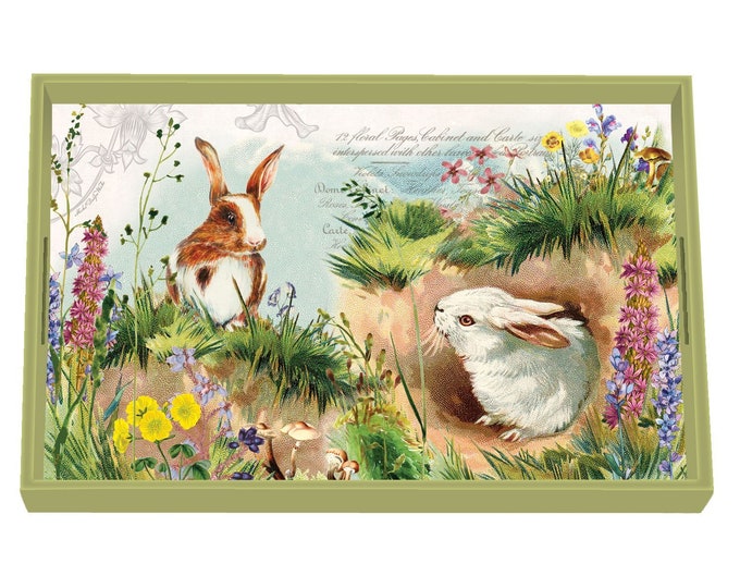 Bunny Hollow Decoupage Wooden Vanity Tray - Etsy