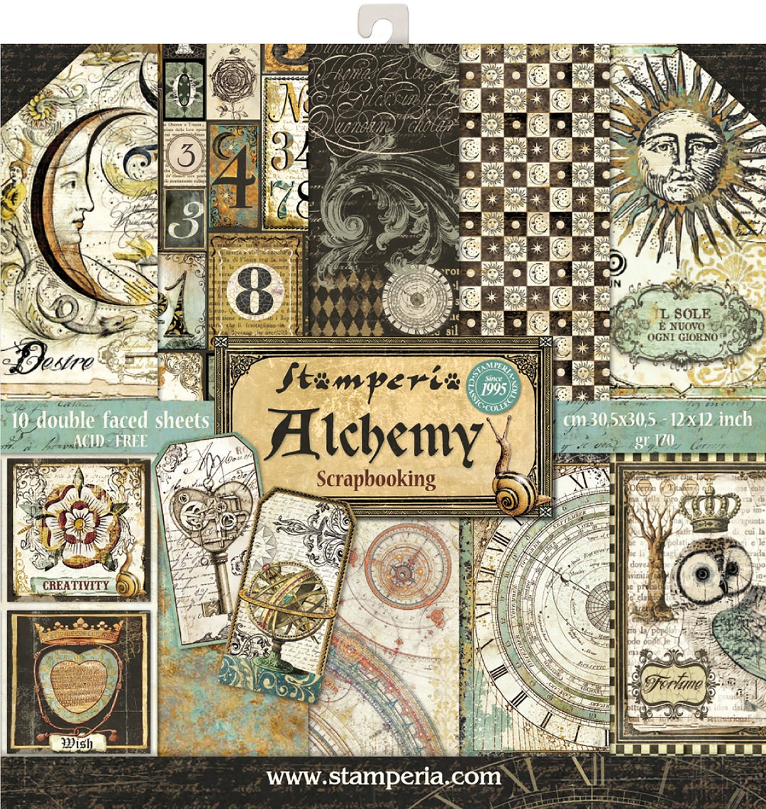 Stamperia Alchemy Double-sided Paper Pad 12"x12" 10/pkg-alchemy, 10 ...