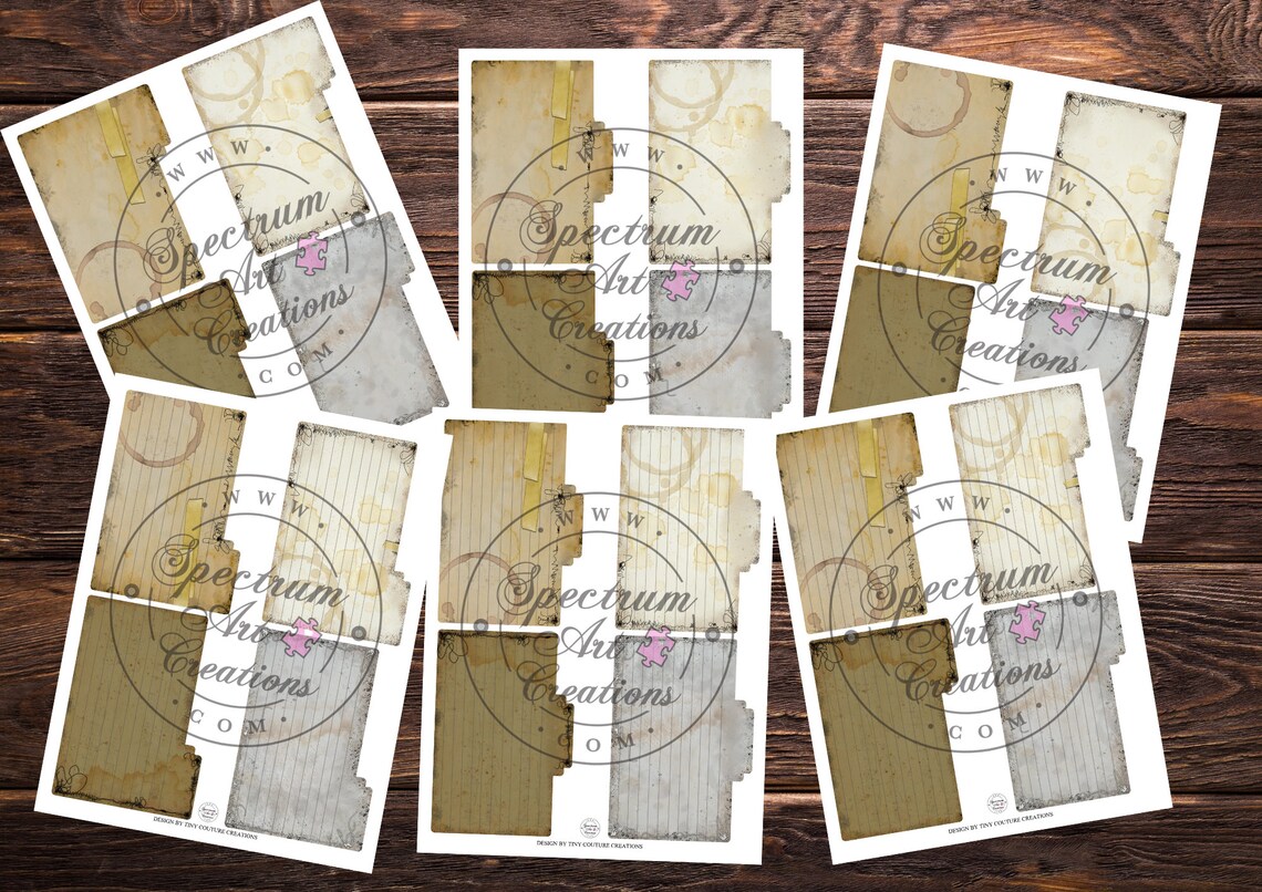 Neutral Index Cards Digital Downloads 6 Sheets - Etsy