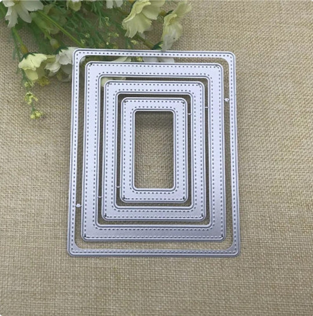 Stitched Rectangle Frame Metal Cutting Dies MD778 - Etsy