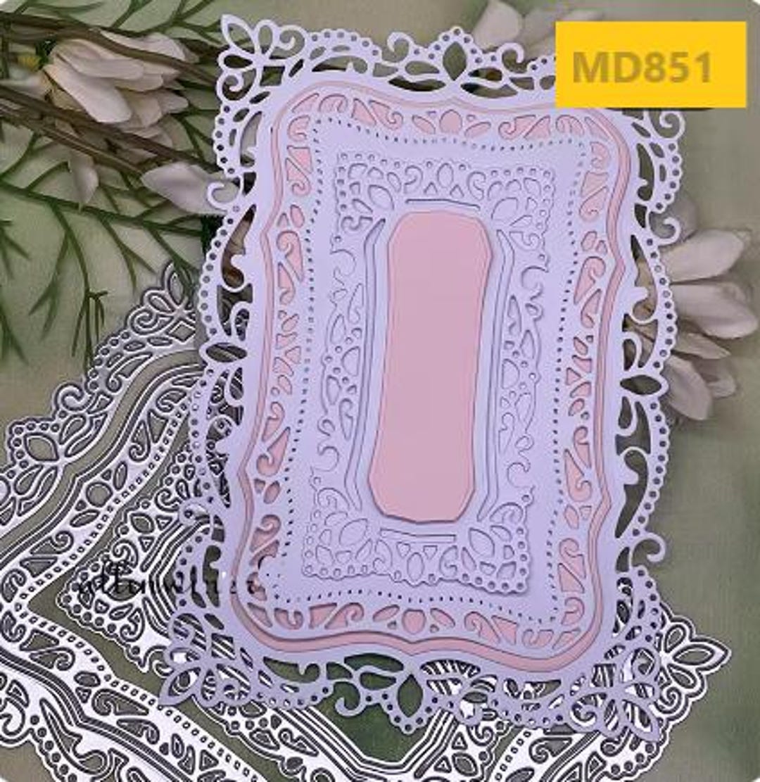 Lace Rectangular Frame Metal Cutting Dies 5 Pc. Set - Etsy