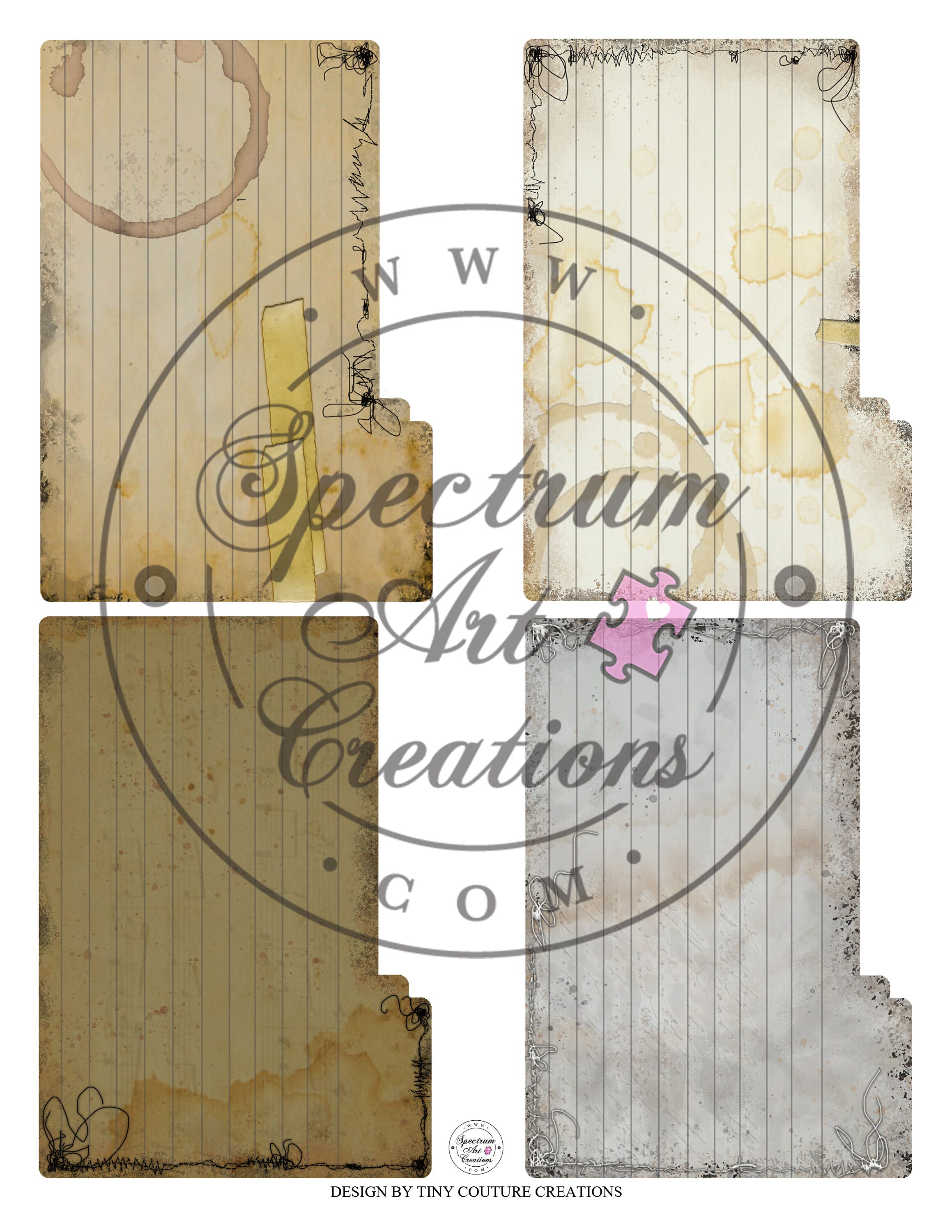 Neutral Index Cards Digital Downloads 6 Sheets - Etsy