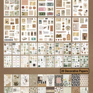 The Nice Old Time Sticker Book 30 PRECUT Frosted Vellum Sticker Pages ...