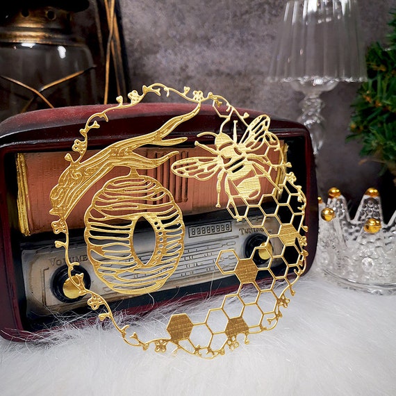 Bee Happy Honeycomb Background Metal Cutting Dies Craft Dies - Etsy